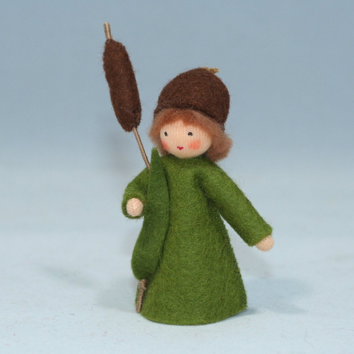 Cattail Fairy Doll – 3” Handmade Felt Waldorf Decoration by Ambrosius ...