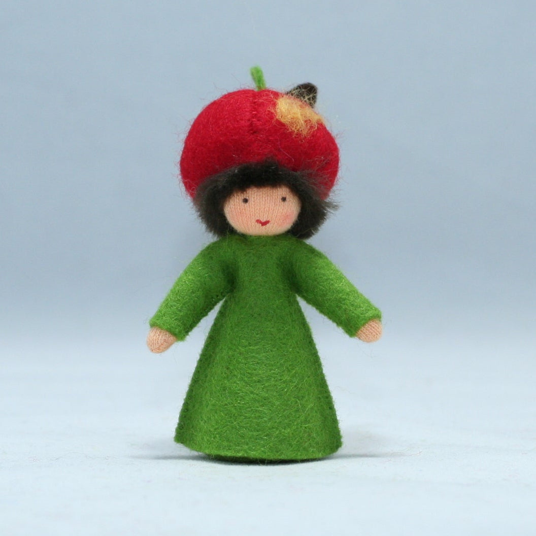 Apple Fairy Doll – 2.5”, 3" & 3.5” Handmade Felt Waldorf Decorations by ...